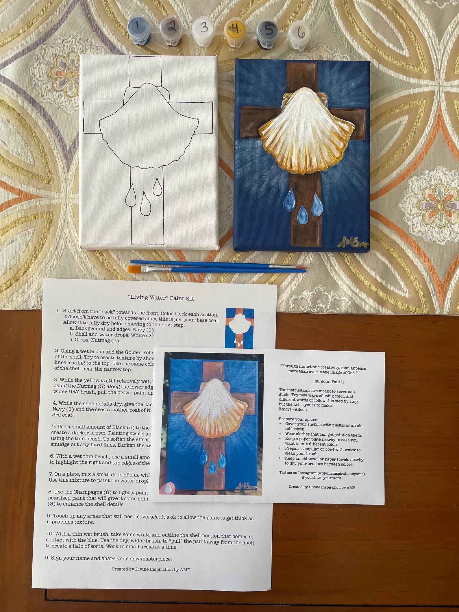 Catholic Paint Kits | Catholic Paint Canvas | Catholic Gift | Baptism ...