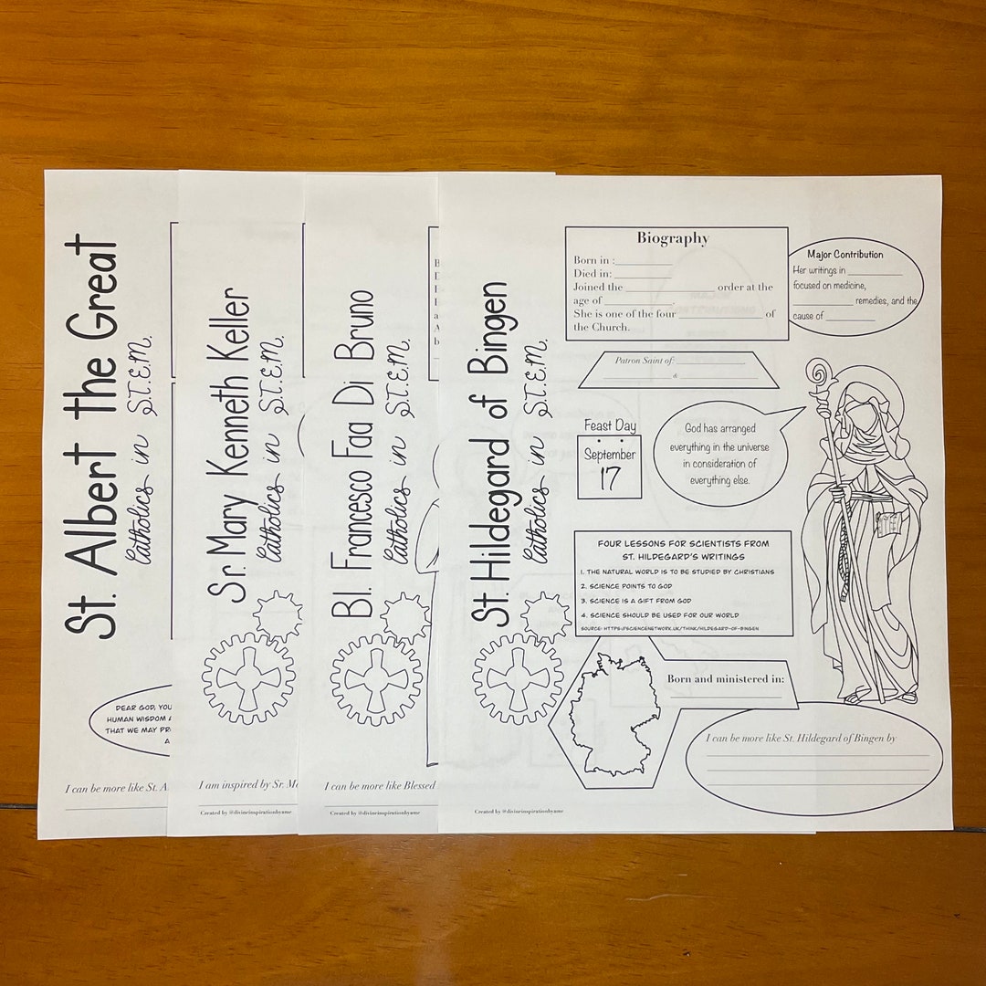 Catholics in STEM Bundle Doodle Notes Homeschool Resource - Etsy