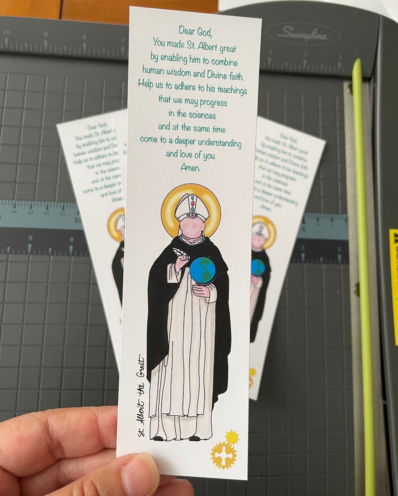 St. Albert the Great Bookmark | Patron Saint of Scientists (digital ...