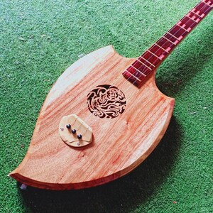 Isarn Acoustic Phin 3 Strings, Thai Lao Guitar Musical Instrument ...