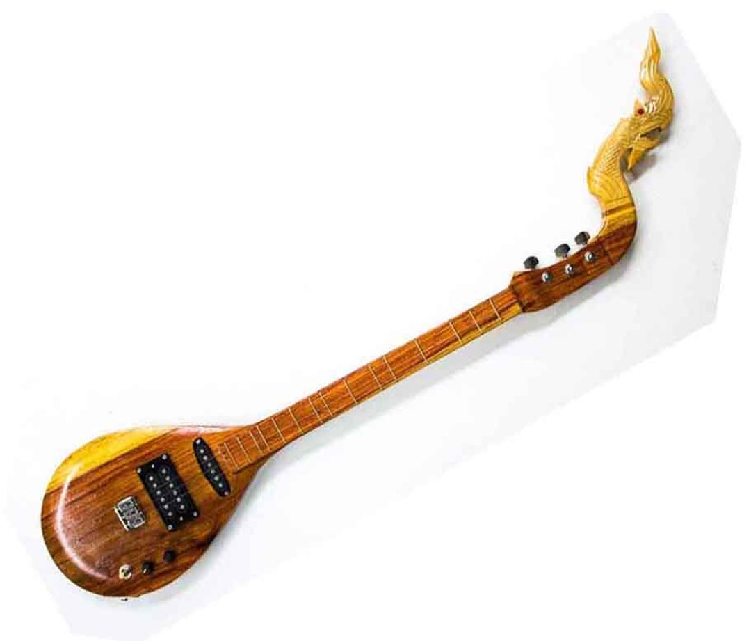 Isarn Electric Phin 3 Strings, Thai Lao Guitar Musical Instrument ...