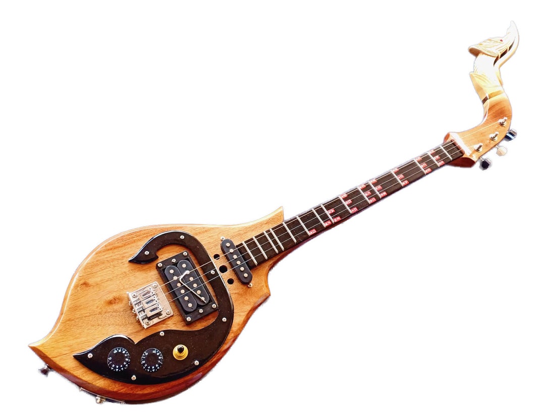 Isarn Acoustic Electric Phin 3 Strings, Thai Lao Guitar Musical ...