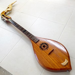 Isarn Acoustic Phin 3 Strings LEFT Hand, Thai Lao Guitar Musical ...