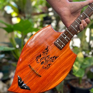 Thai Isan Phin Mandolin Folk Phin Guitar, Laos Acoustic 3 String Music ...