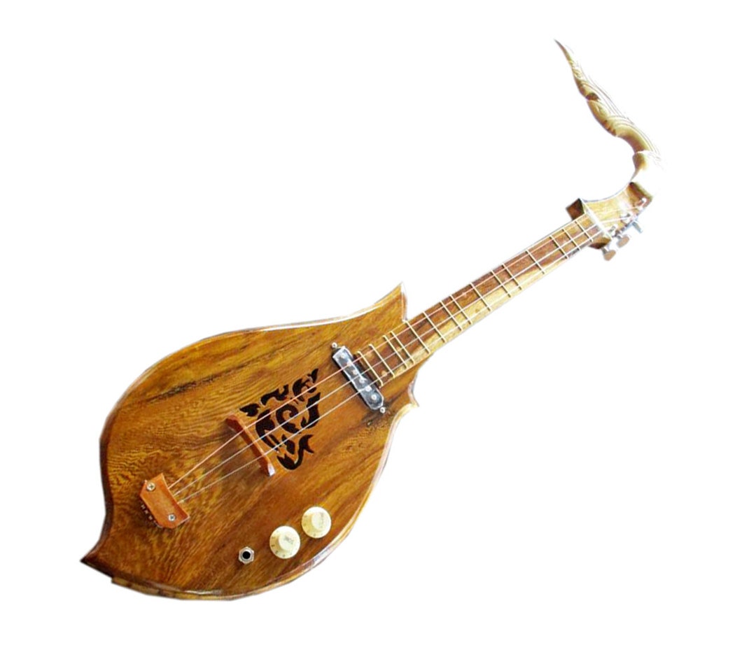 Isarn Acoustic Electric Phin 3 Strings, Thai Lao Guitar Musical ...