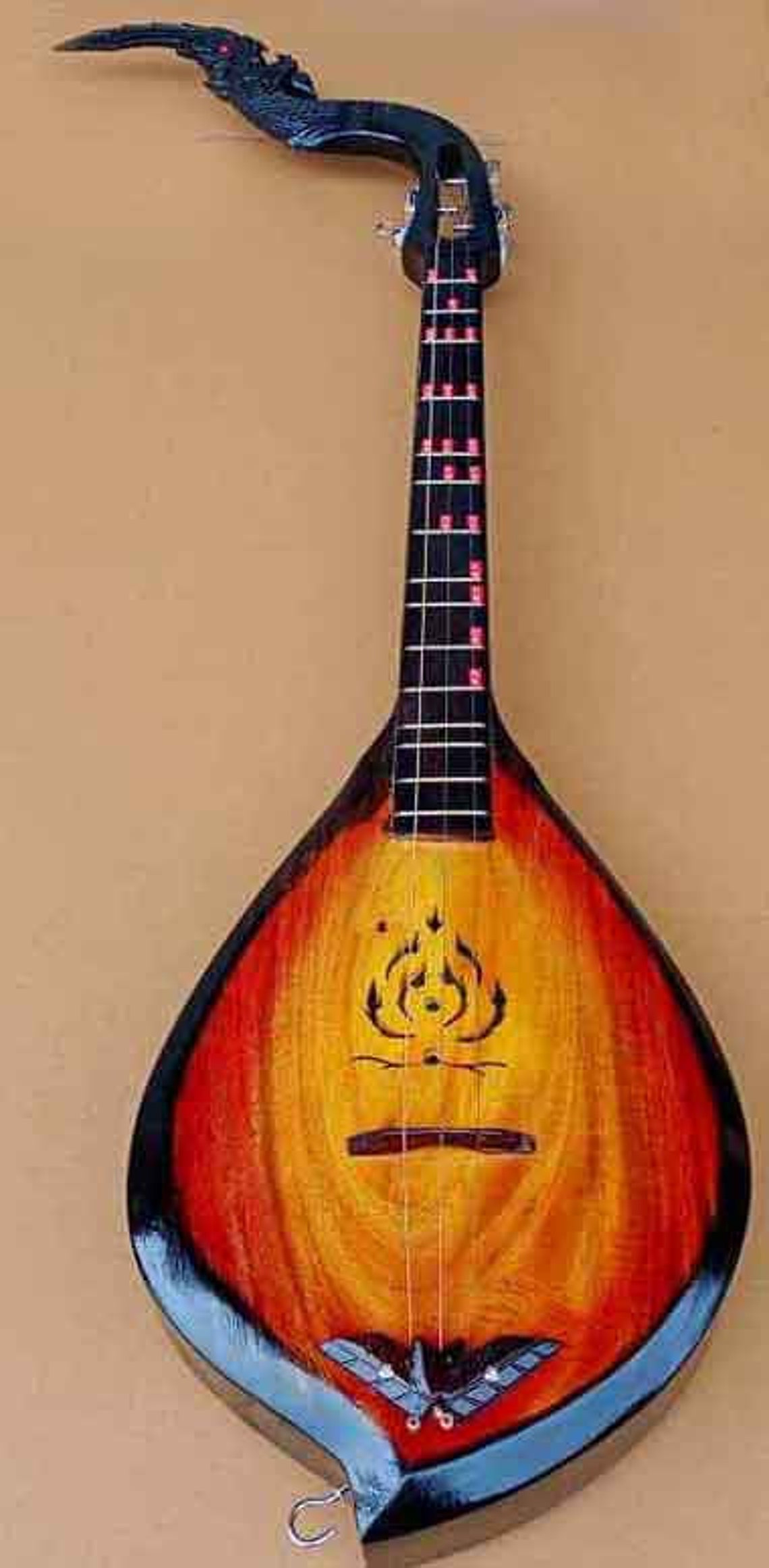 Isarn Acoustic Phin 3 Strings Thai Lao Guitar Musical - Etsy