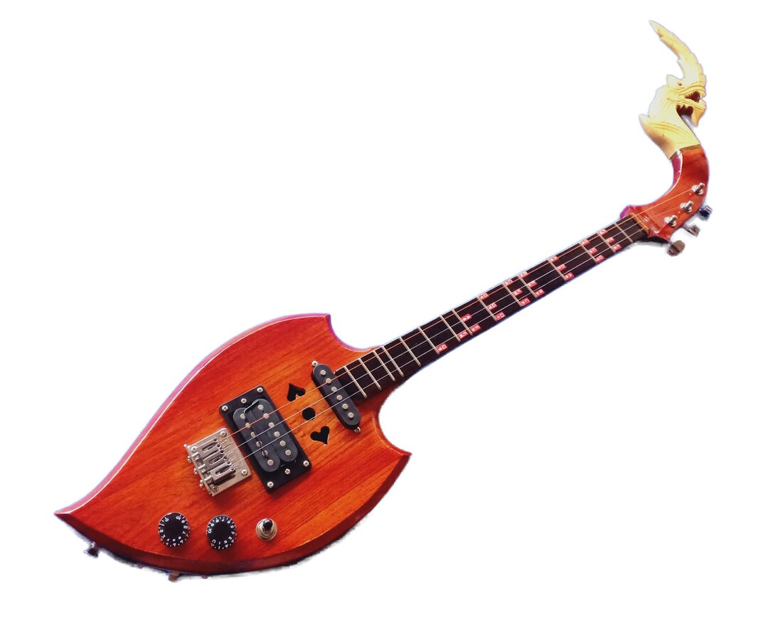 Isarn Acoustic Electric Phin 3 Strings, Thai Lao Guitar Musical ...