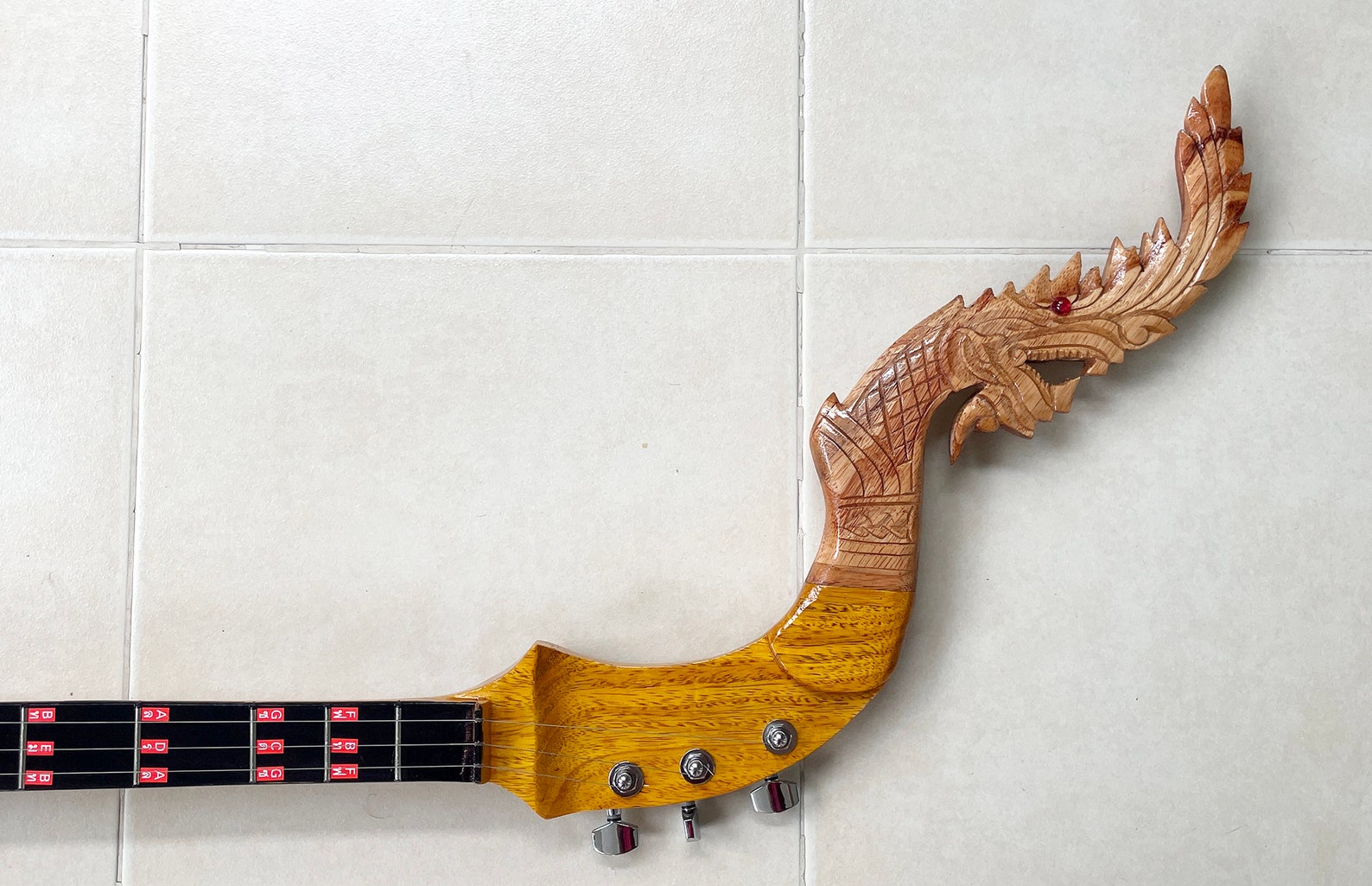 Isarn Acoustic Electric Phin 3 Strings Thai Lao Guitar - Etsy