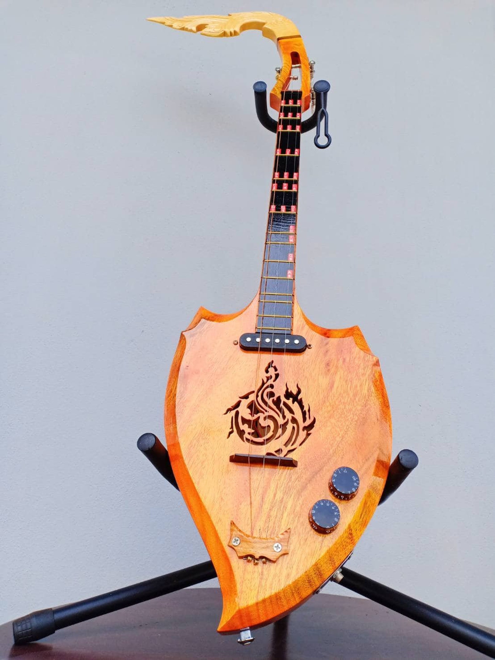 Isarn Acoustic Electric Phin 3 Strings Thai Lao Guitar - Etsy