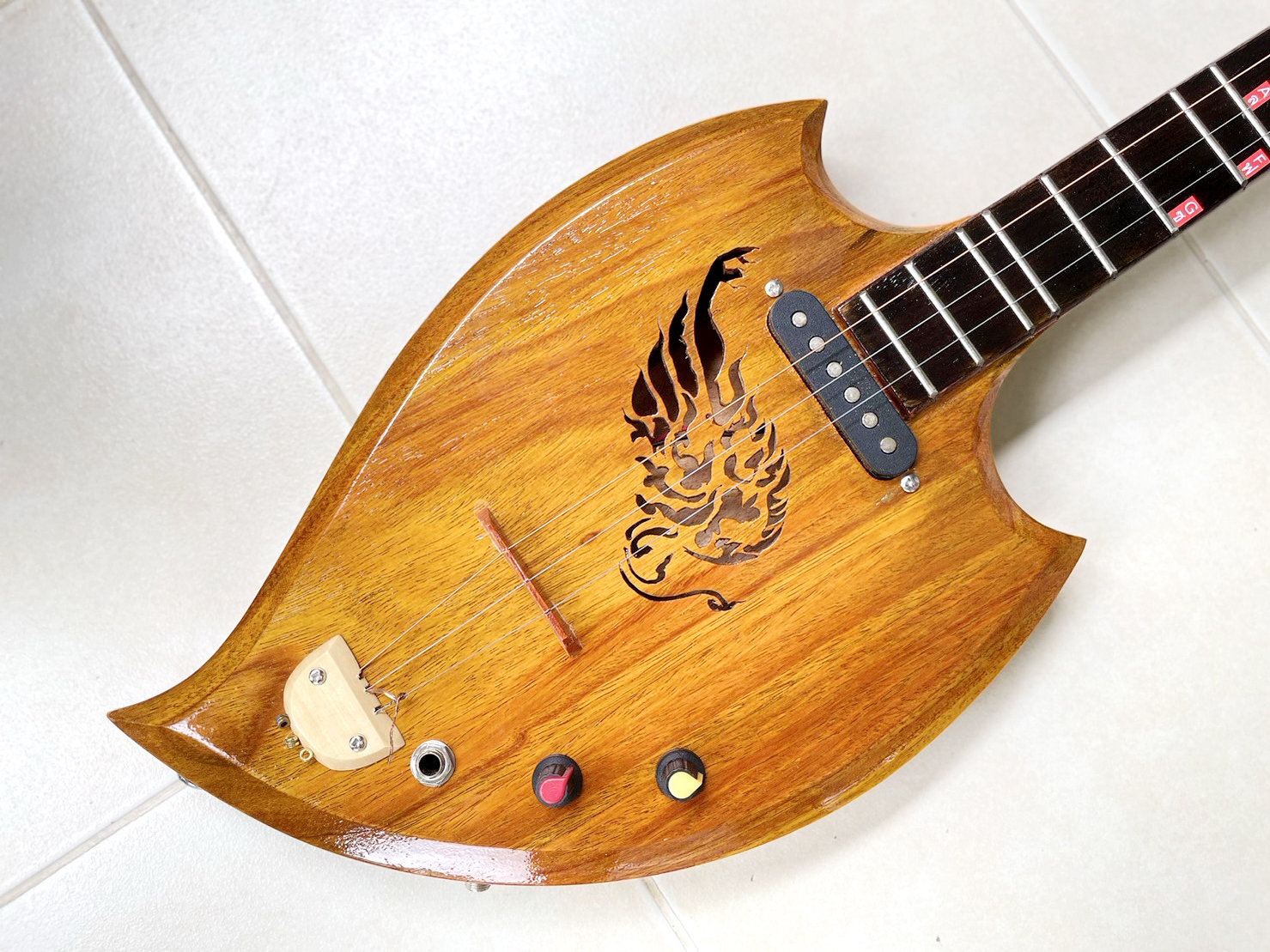 Isarn Acoustic Electric Phin 3 Strings Thai Lao Guitar - Etsy