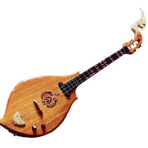 Isarn Acoustic Electric Phin 3 Strings, Thai Lao Guitar Musical ...