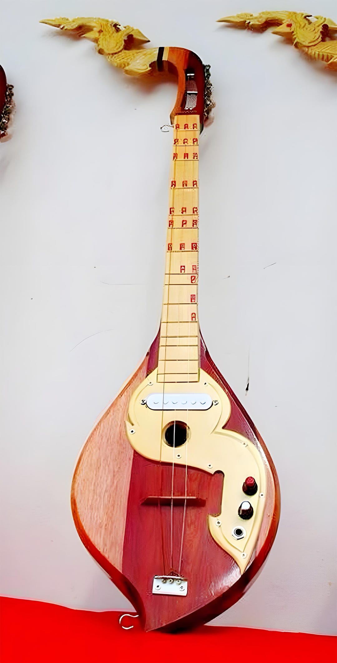 Isarn Acoustic Electric Phin 3 Strings, Thai Lao Guitar Musical ...