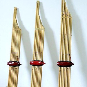 Am Key Premium Khaen Silver Reed Thai Flute Harmonica, Thai Lao Musical ...