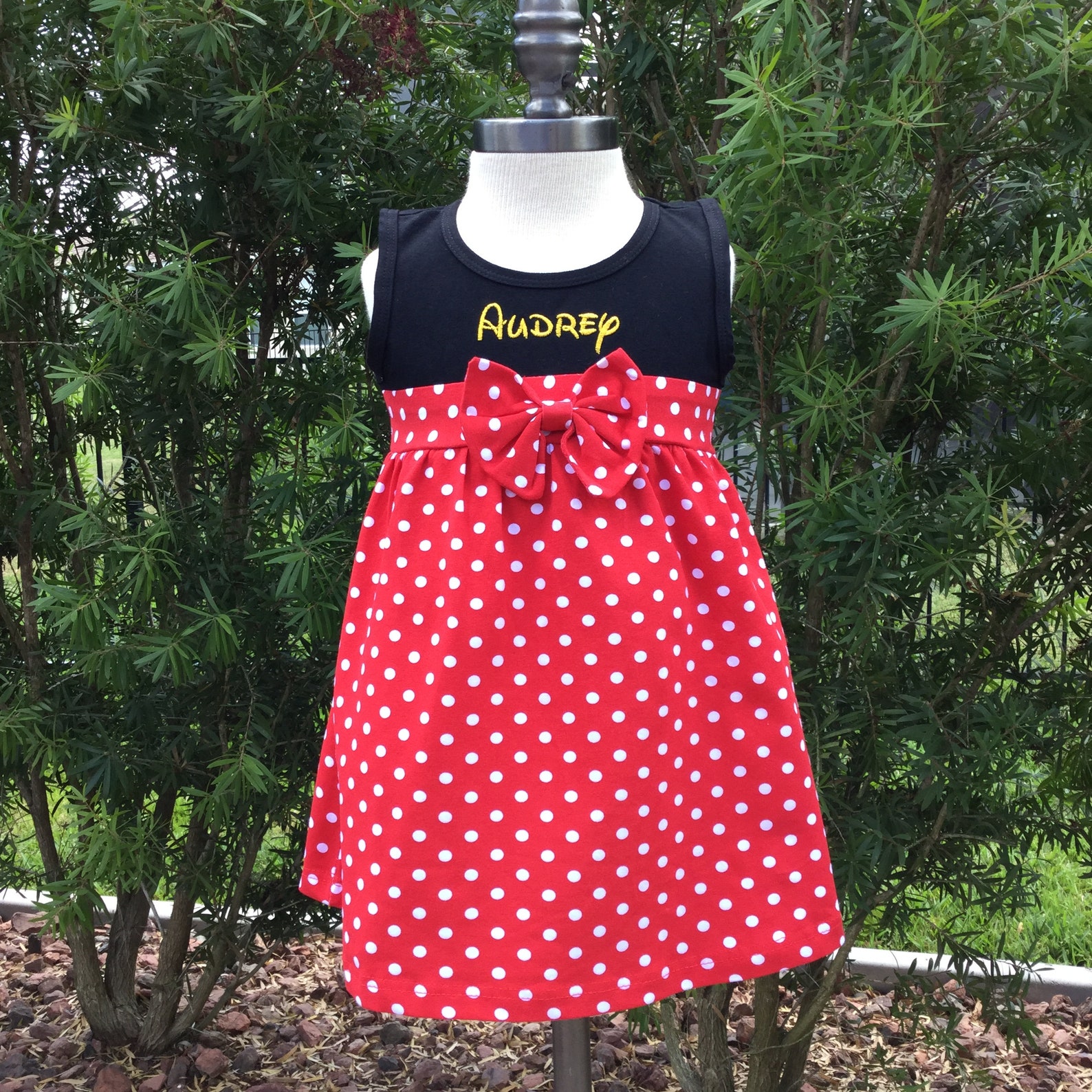 Inspired Minnie Mouse Dress in Red Polka Dots Blank or - Etsy