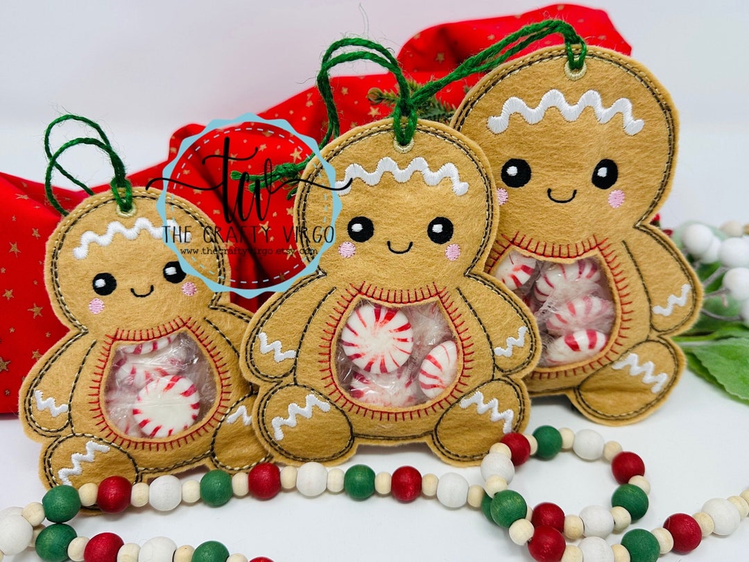Gingerbread Christmas Treat Bag/christmas Class Gift Bag/christmas ...