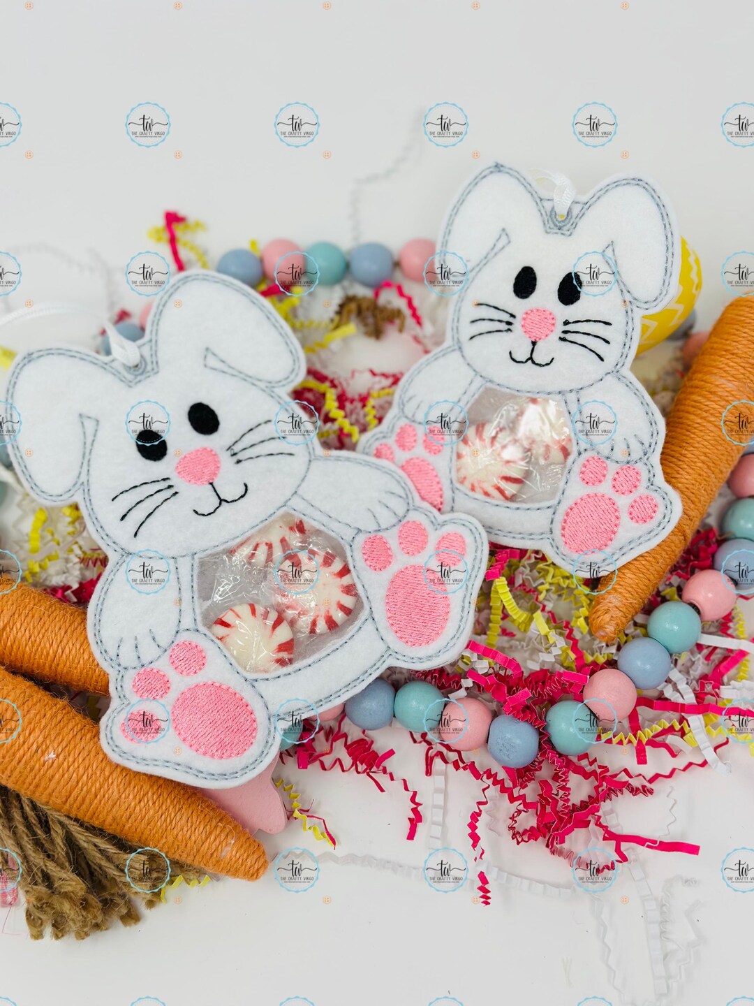 Embroidered Easter Bunny Peekaboo Treat Bags/ Treat Bags for Easter ...