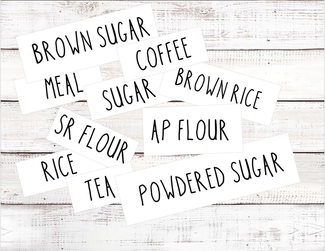 Rae Dunn Inspired Farmhouse Label/ Farmhouse Decal/ Pantry Organization ...