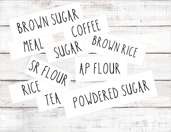 Rae Dunn Inspired Farmhouse Label/ Farmhouse Decal/ Pantry | Etsy