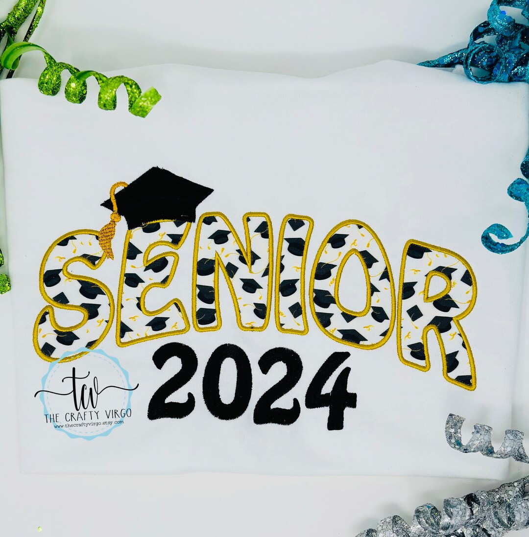 Class of 2024 Senior Embroidered Comfort Colors T-shirt/senior Class ...