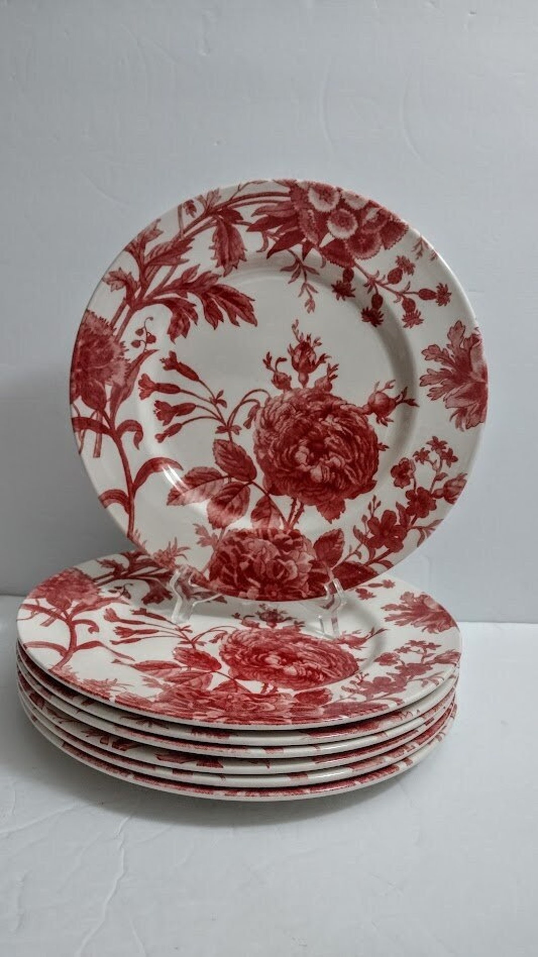 Napkin+one Plate Royal STAFFORD Red Roses Flowers VALENTINE'S Day ...