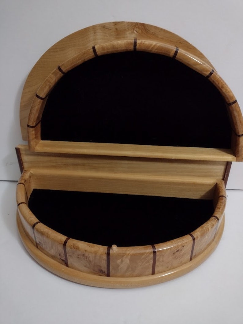 Rare Burr Burl Walnut jewelry Storage Two Tiers Large Box - Etsy