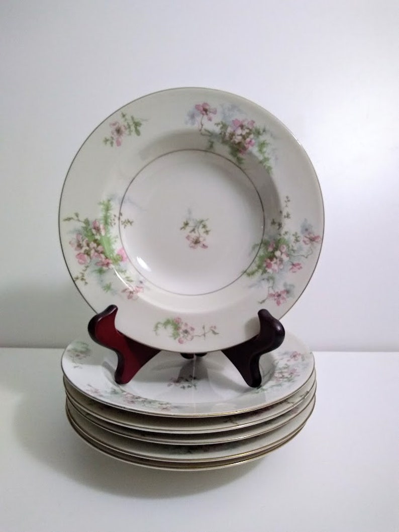 One Plate Theodore HAVILAND Apple Blossom New York USA Rimmed - Etsy