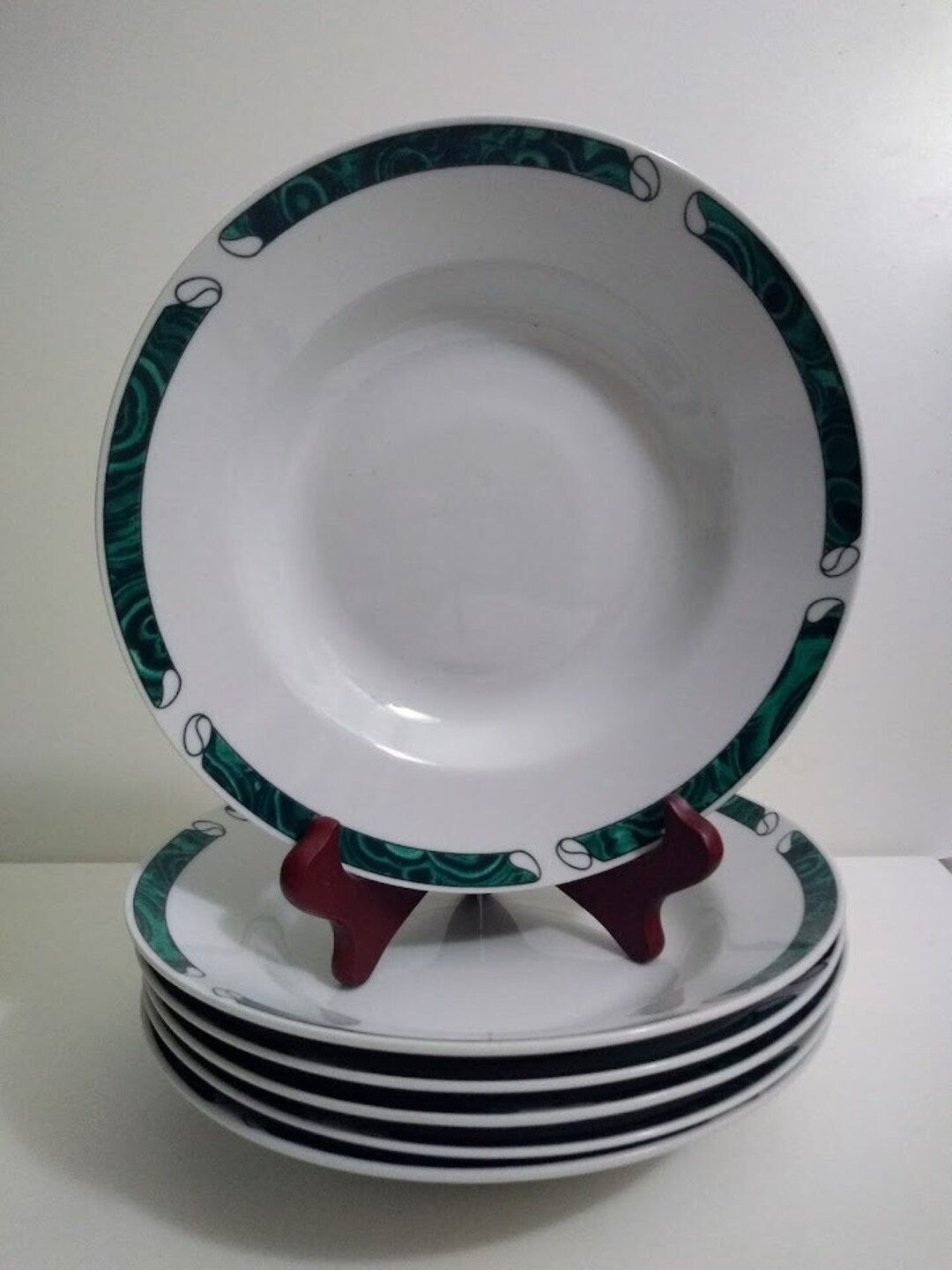 One Plate GABBAY MALACHITE SOUP Plate 8"by Blessedjunk - Etsy