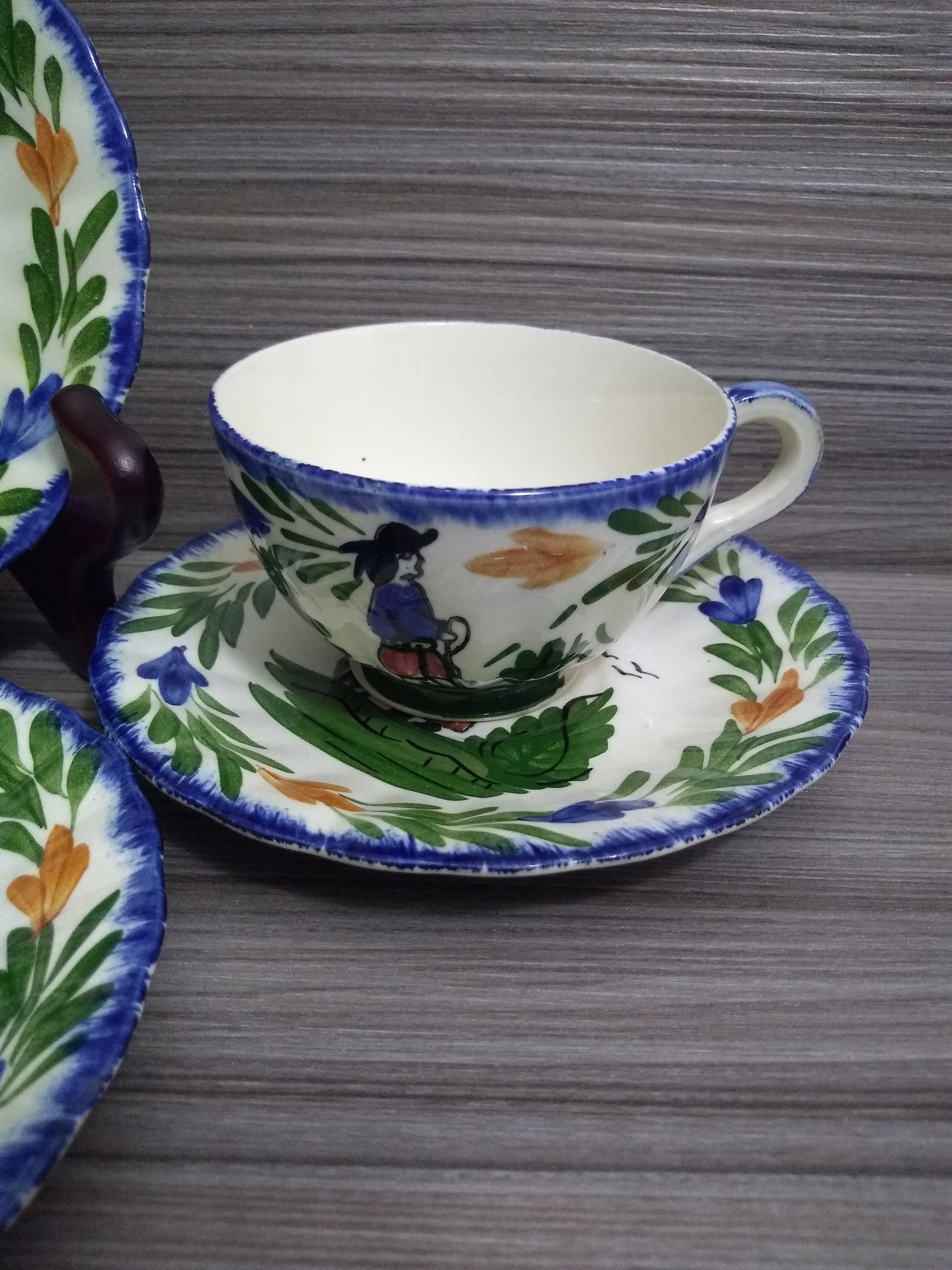 Rare Vintage Blue Ridge Hand Painted Underglaze Southern - Etsy