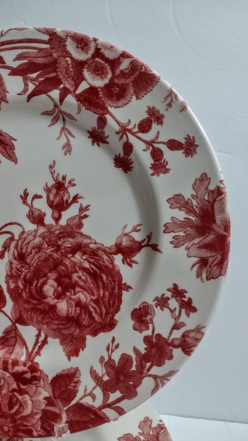 Napkin+one Plate Royal STAFFORD Red Roses Flowers VALENTINE'S Day ...