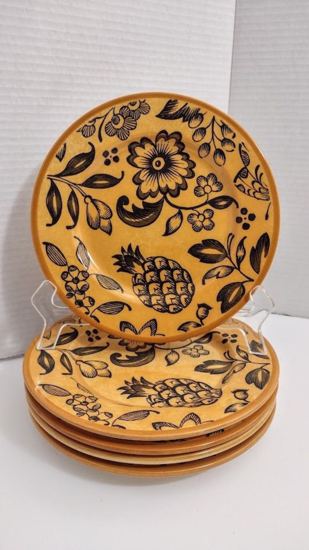 RARE One Plate VILLEROY & BOCH Pineapple Floral Yellow Salad Plate 8 ...