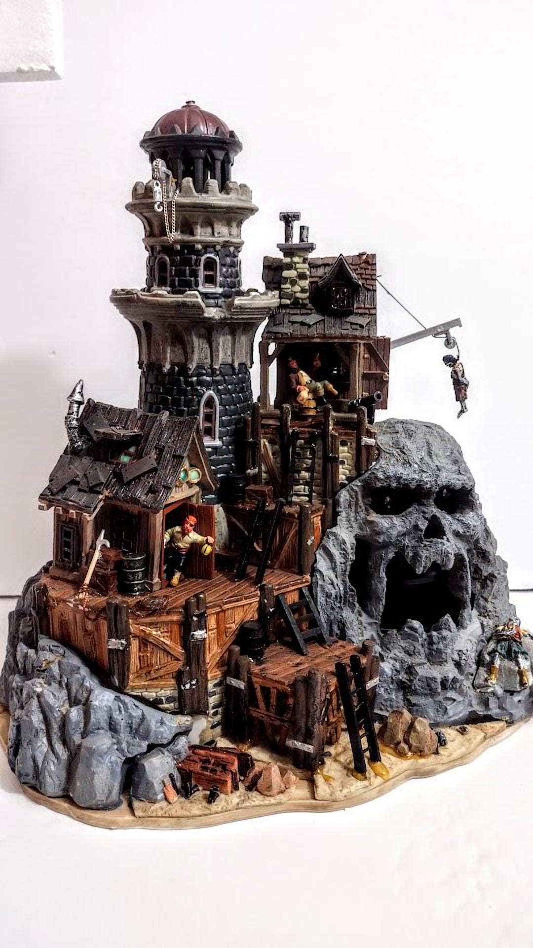 Isle of Doom Lighthouse LED Light Halloween Pirates Ghost Animated ...