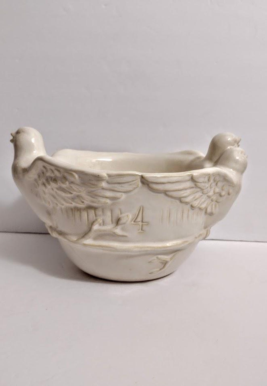 12 Days of Christmas 4 Calling Birds Pottery Barn Planter Figurine ...