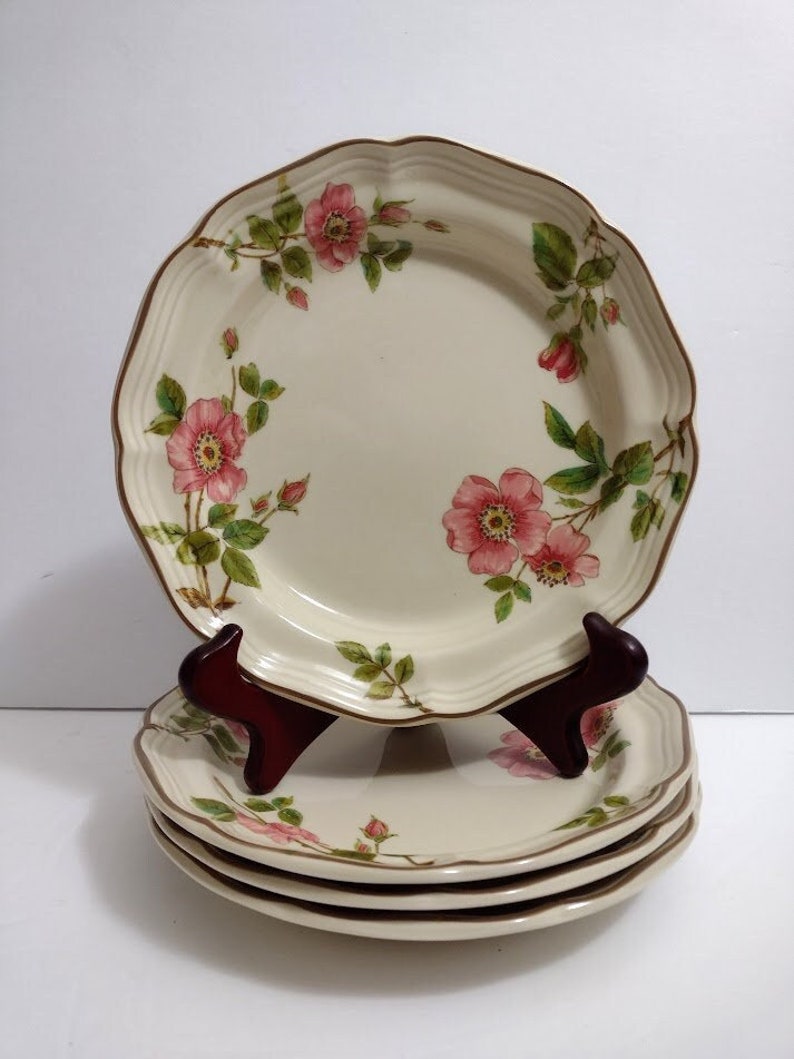 One Plate MIKASA Heritage ROSE PETALS Wild Roses Saucer 6.5 - Etsy