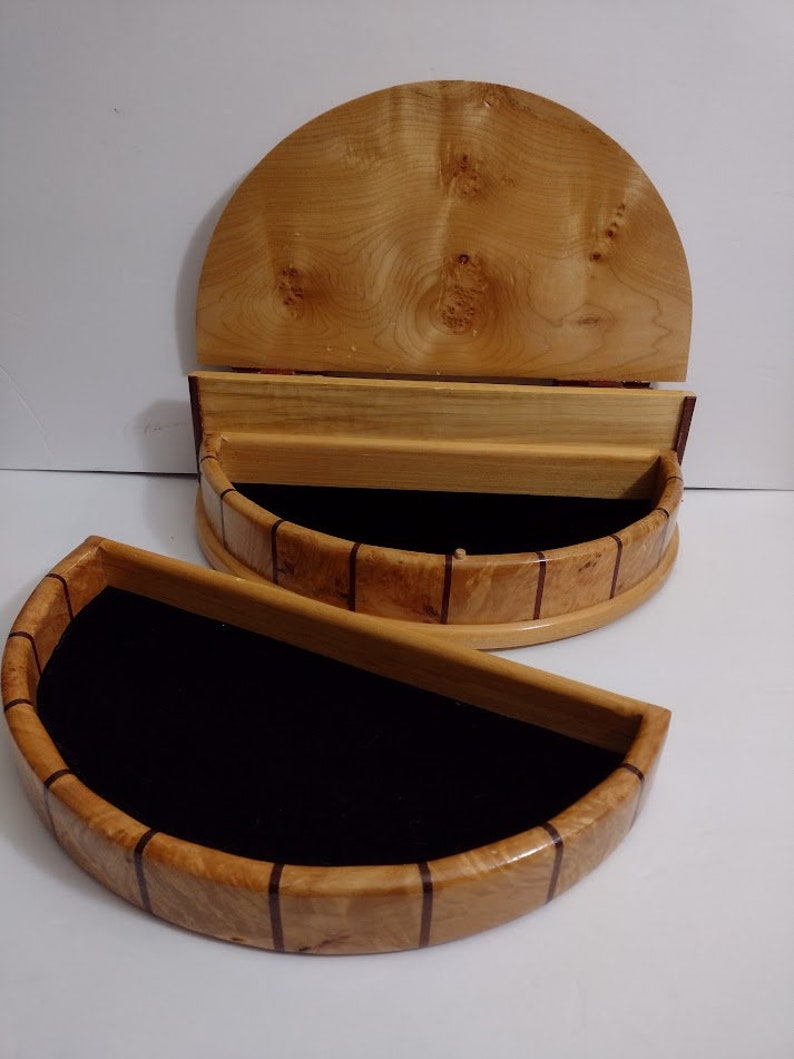 Rare Burr Burl Walnut jewelry Storage Two Tiers Large Box - Etsy