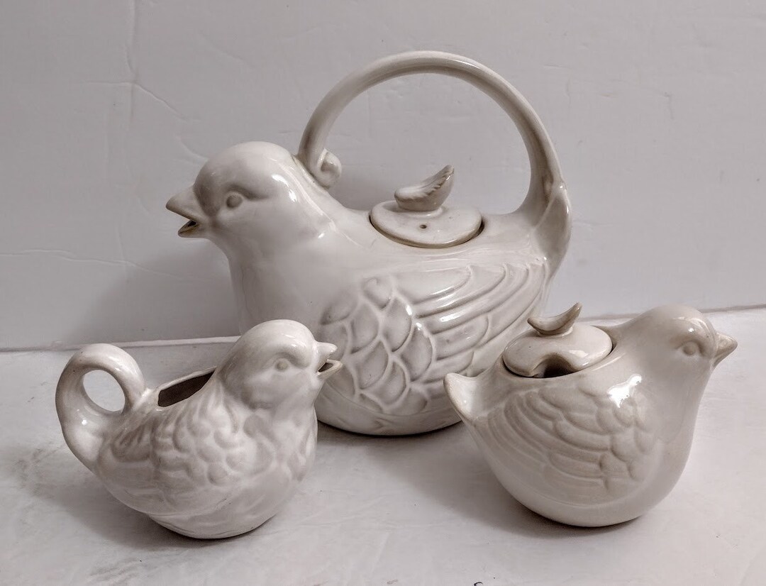 Bird Teapot or Sugar Bowl Creamer Set Your Choice - Etsy