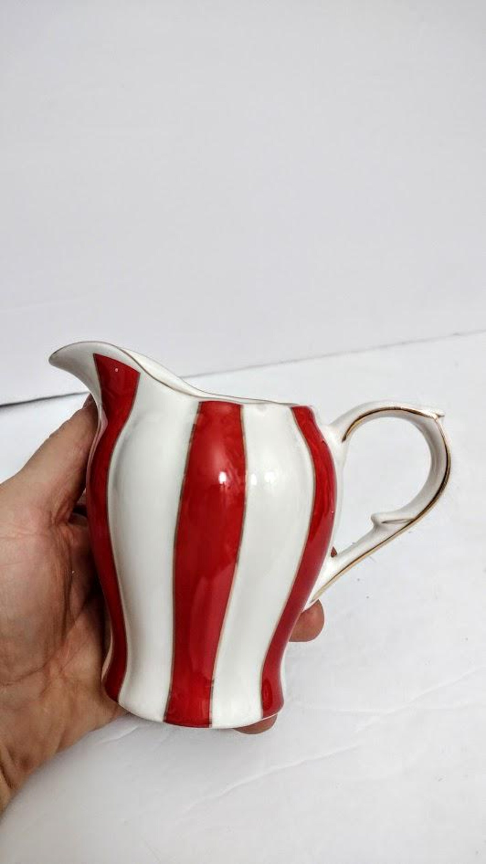 ONE Plate+napkin Red White Stripes Christmas Valentine's Day Dinner ...