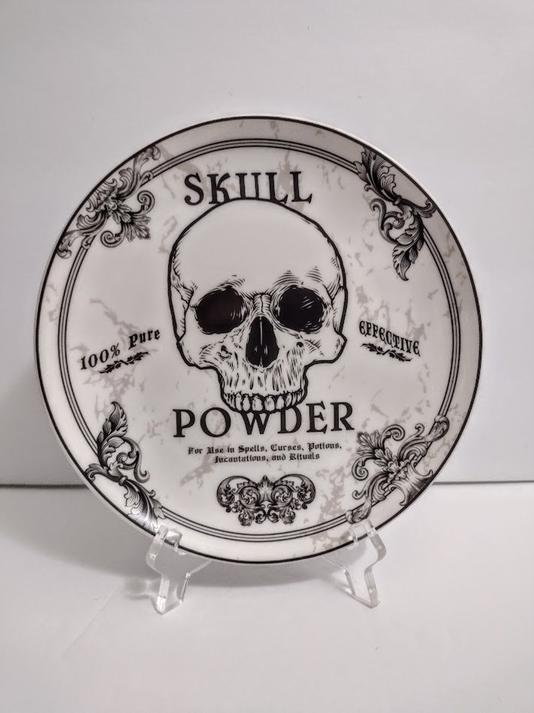 One Plate Gothic Skull Powder Spells Curses Potions Incantations ...