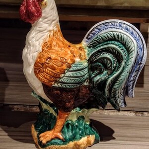 Extra Large Rooster Ceramic Figurine Sculpture Statue 22 " or 17 " Your ...