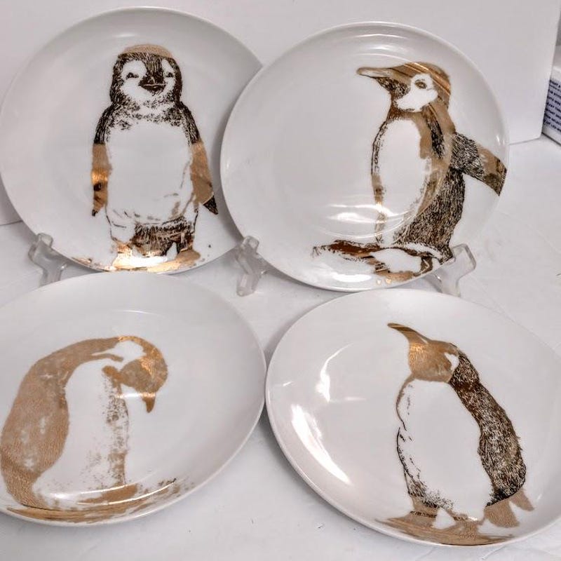 Penguin Plate - Etsy