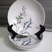 One Plate+napkin Intesa Home Blue Embossed WILDFLOWERS Dinner Plate 10. ...