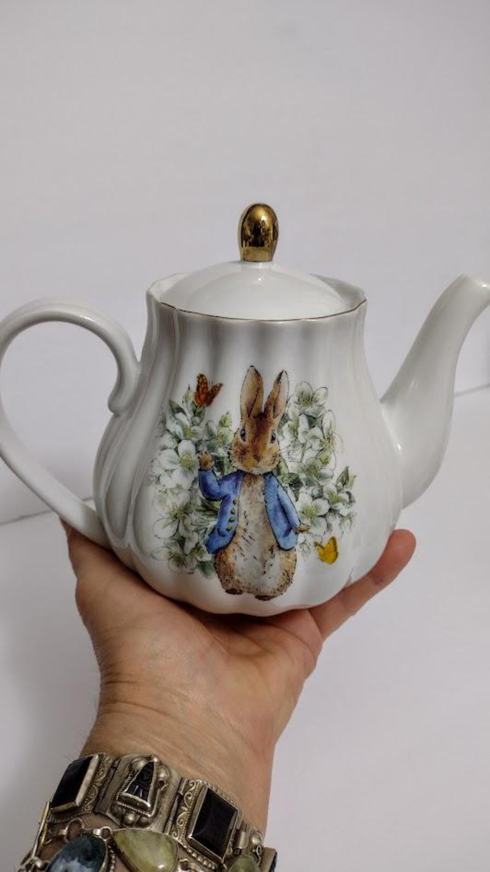 ONE Plate+napkin Beatrix Potter PETER RABBIT Little Gardener Bunny ...
