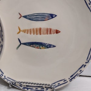 One Plate Papart Seramik SARDINES FISH Pasta 9.25 or Dinner Plate 10.75 ...