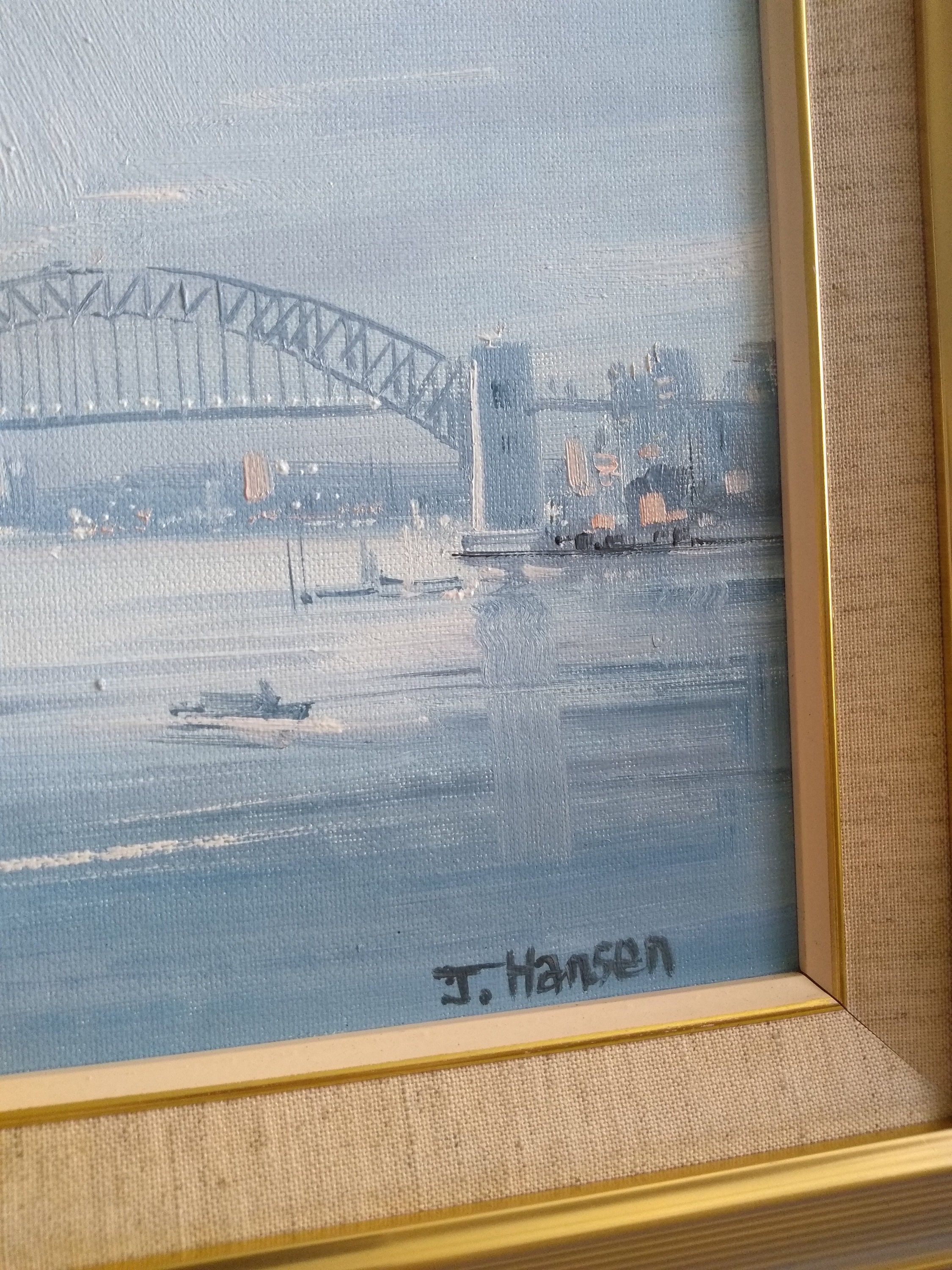 Vintage T. Hansen Oil Painting Signed Sydney Landscape Pictureby ...