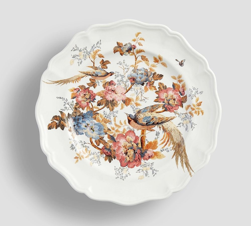 ONE Plate Bohemian Paradise Birds Brunches of Flowers DINNER Plate 11 ...