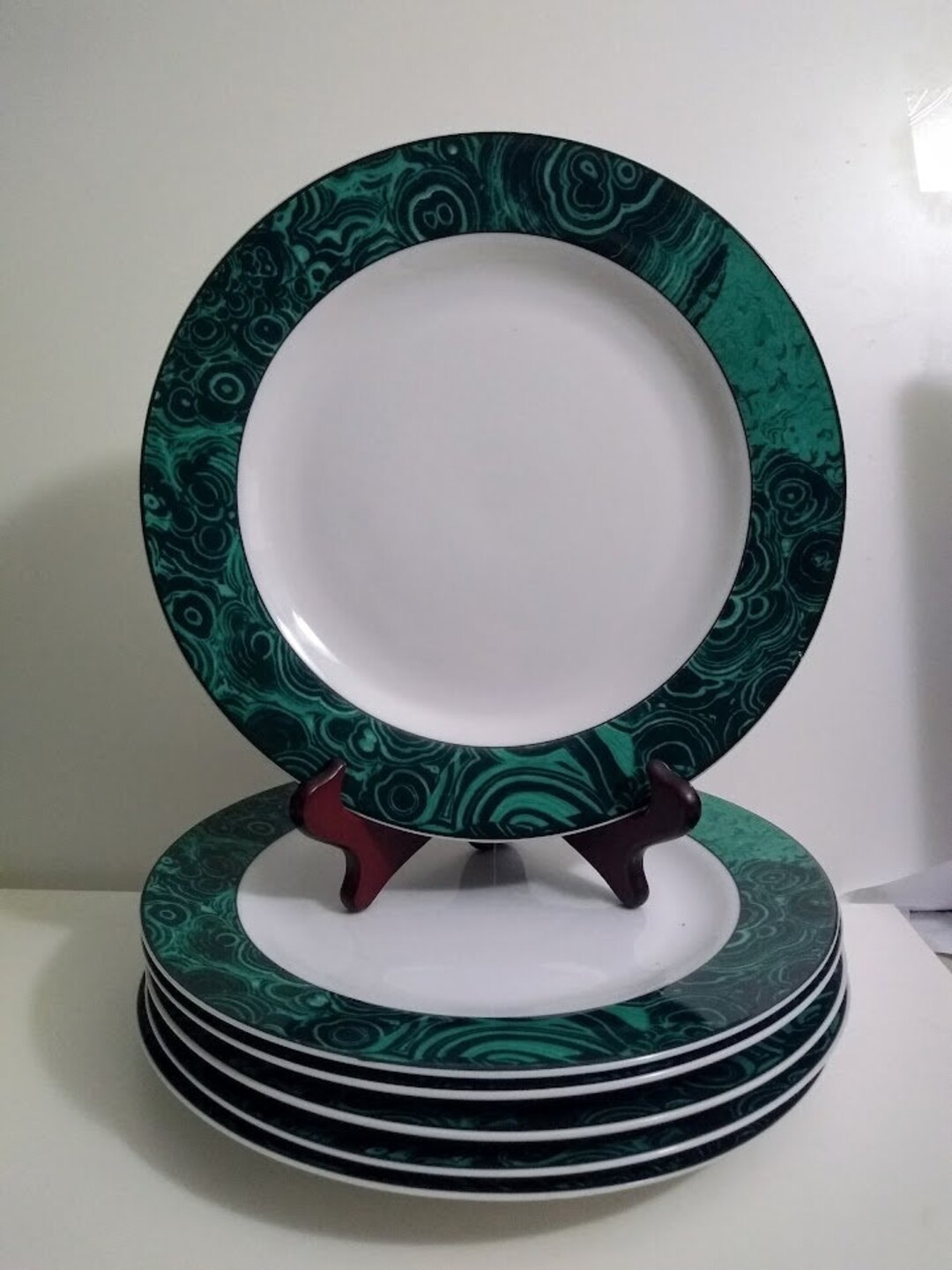 One Plate GABBAY MALACHITE Dinner Plate 10.5"by Blessedjunk - Etsy