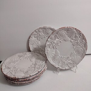 One Plate Mud Pie Ocean Sea World Marine Life SEASHELLS Starfish ...