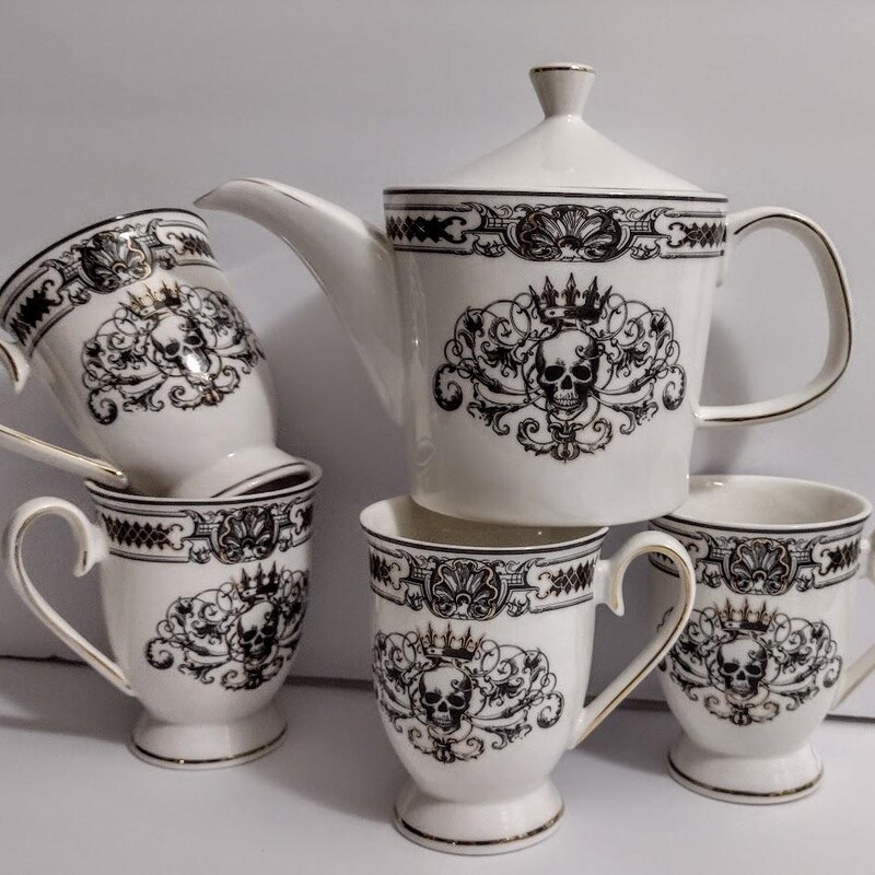 Skull Tea Cup - Etsy