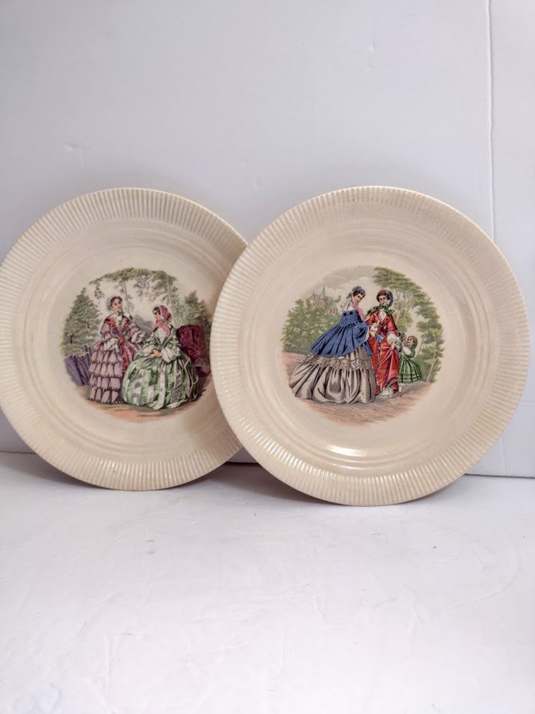 One Plate GODEY Prints USA Victorian Ladies Women Fashion Dresses ...