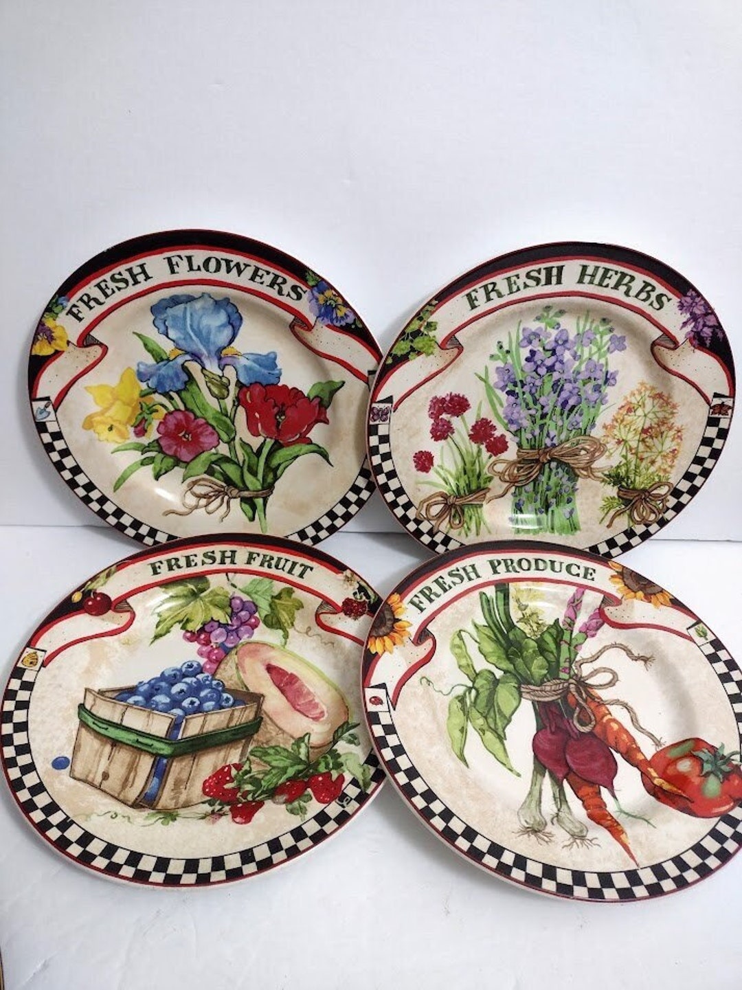 One Plate RARE SAKURA Fresh Fruit Produce Flowers Herbs Farm Cottage ...