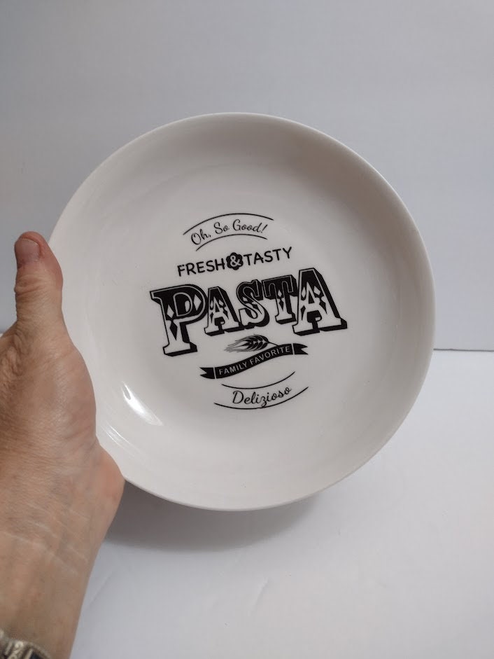 One Plate PASTA BOWL or Pasta Serving Bowl Fresh&tasty Family - Etsy
